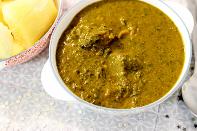 Feuilles de Manioc en sauce - Alice Pégie Cuisine